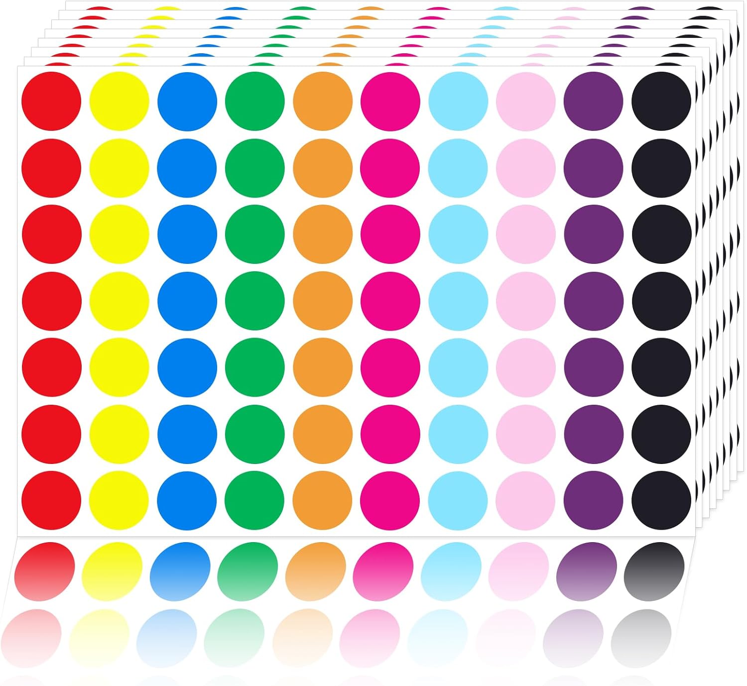 Dot Stickers YIKIADA 1170 PCS 1/2" Round Labels Circle Color Coding ...