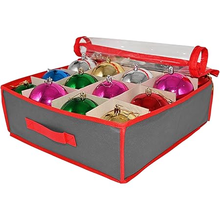 Navaris Christmas Bauble Storage Box - X-Mas Tree Decorations Storage ...
