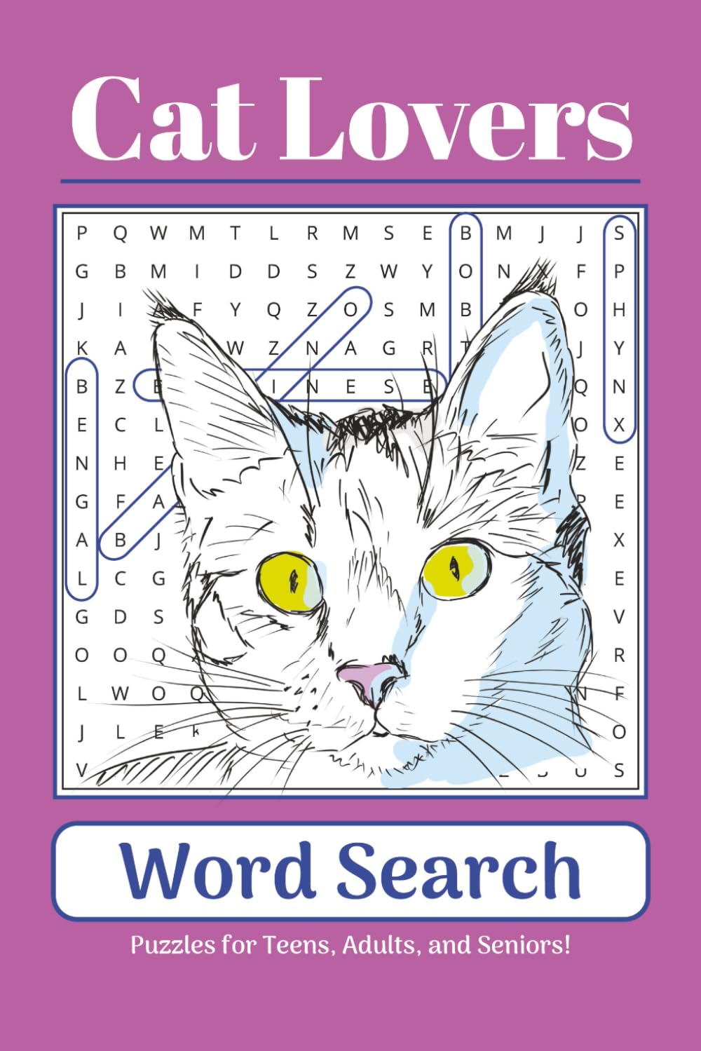Cat Lovers Word Search Puzzle Book: Word Searches with Easy to Read ...