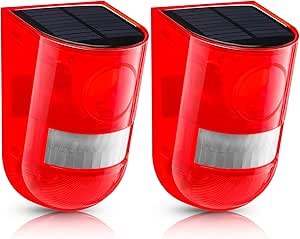 Amazon.com: Qualirey 16 Pack Solar Sound and Light Alarm Motion Sensor 129db Outdoor Security ...