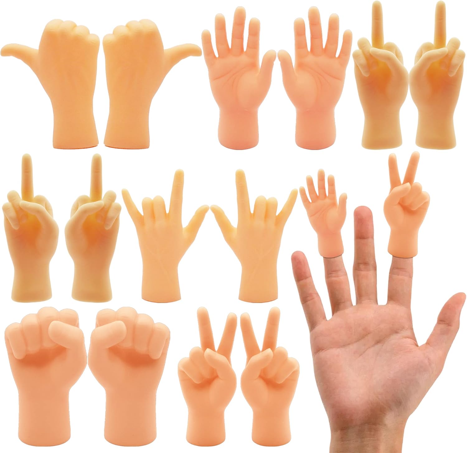 Amazon.com: Tiny Hands Finger Little Finger Puppets Mini Finger Hands ...