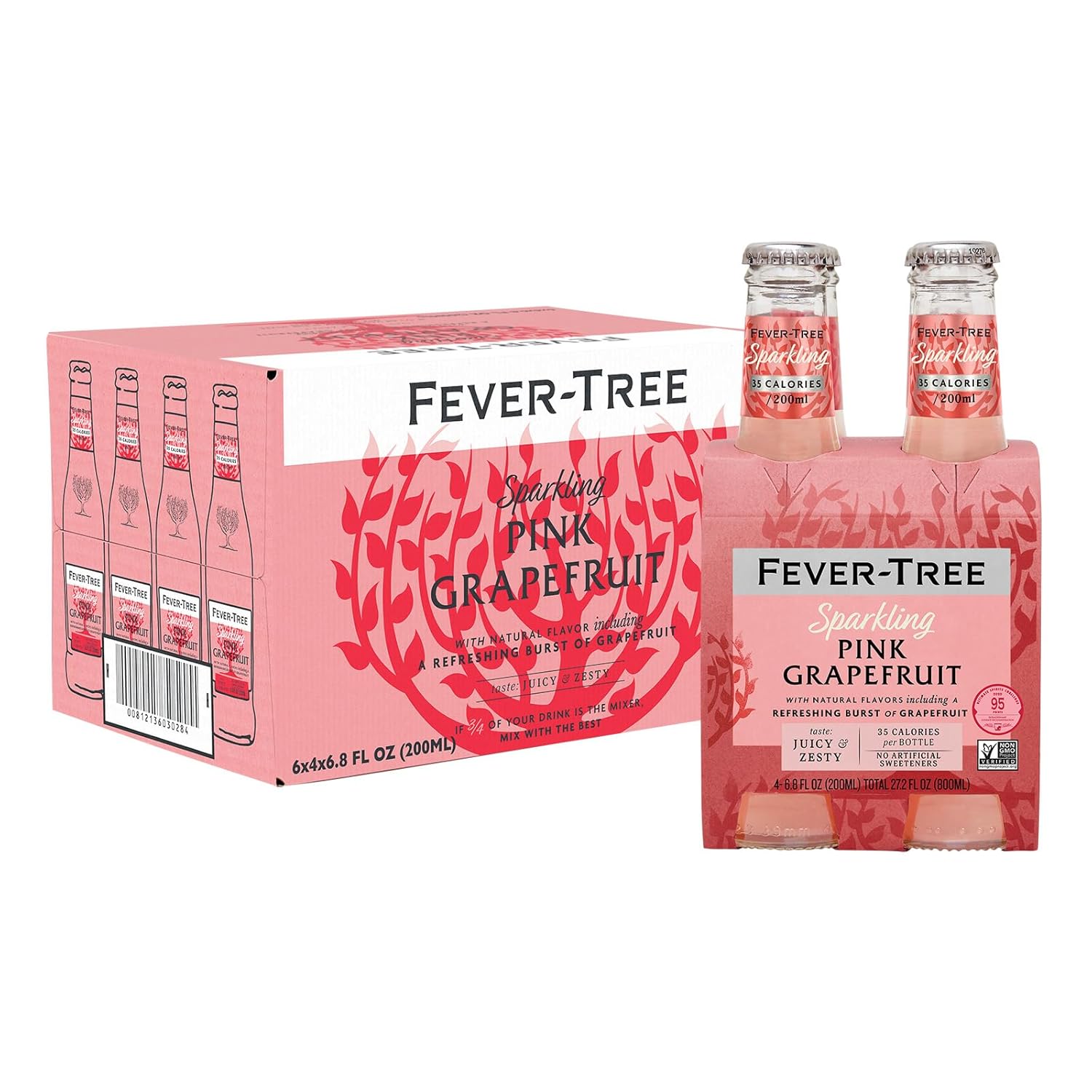 Amazon.com : Fever Tree Sparkling Pink Grapefruit - Premium Mixer ...