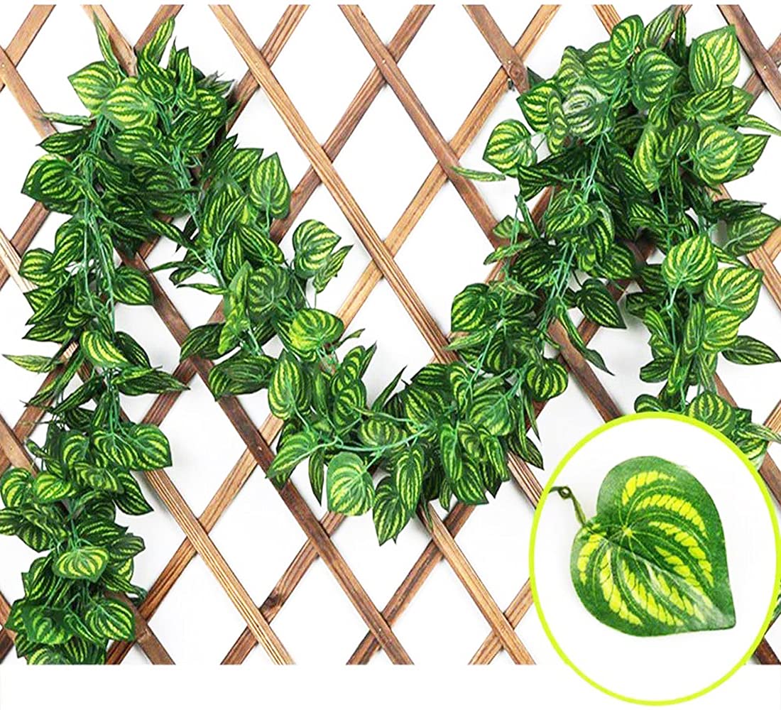 Buy ENGARY Artificial Garland Zebra Money Plant Leaf Bail/Creeper ...