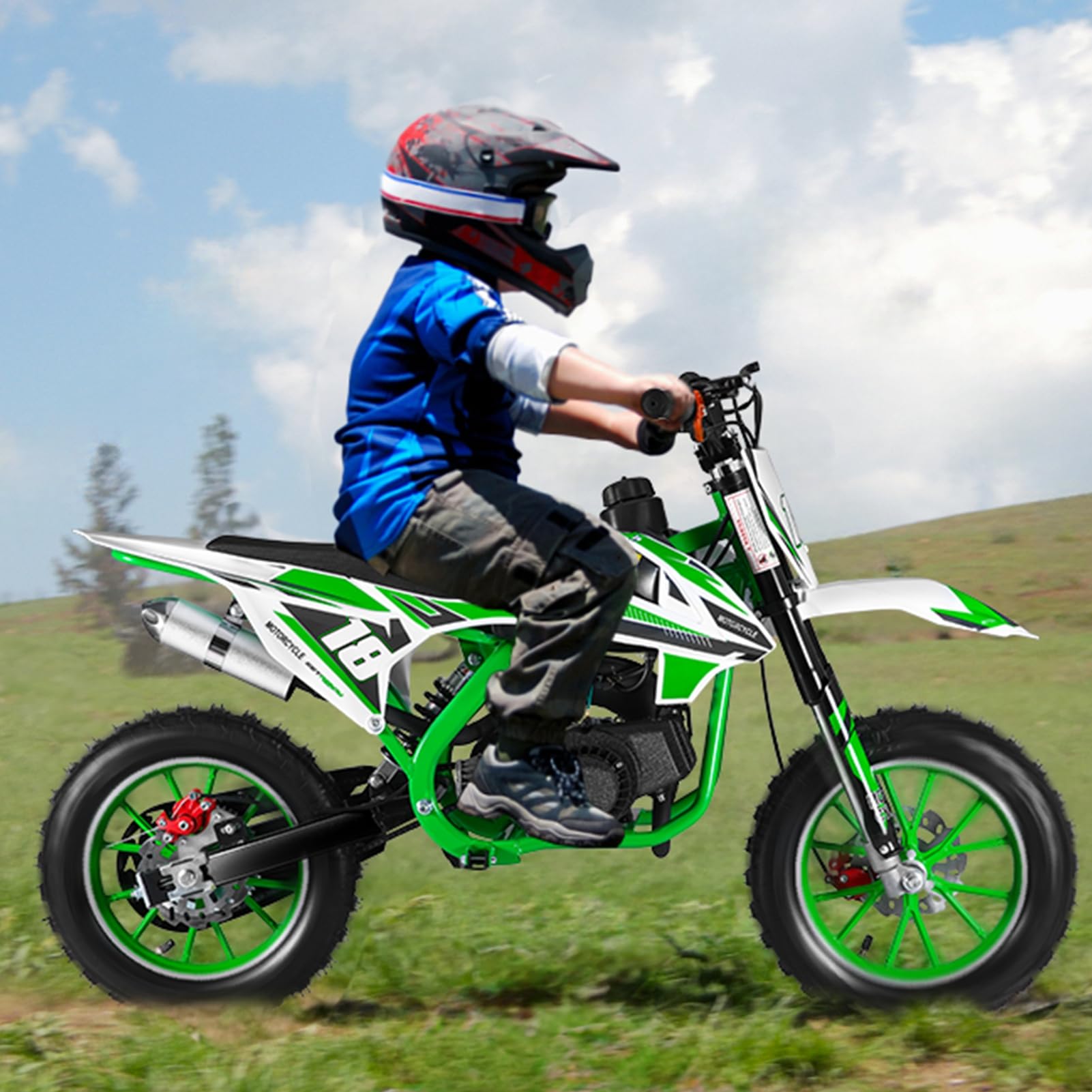 Pit Bike Altsuceser 50cc 2-Stroke Kids Dirt Bike, Gas Power Motocross ...