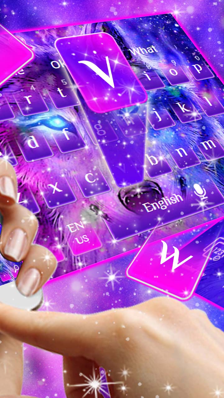 Neon Galaxy Wolf Keyboard Theme - App on Amazon Appstore