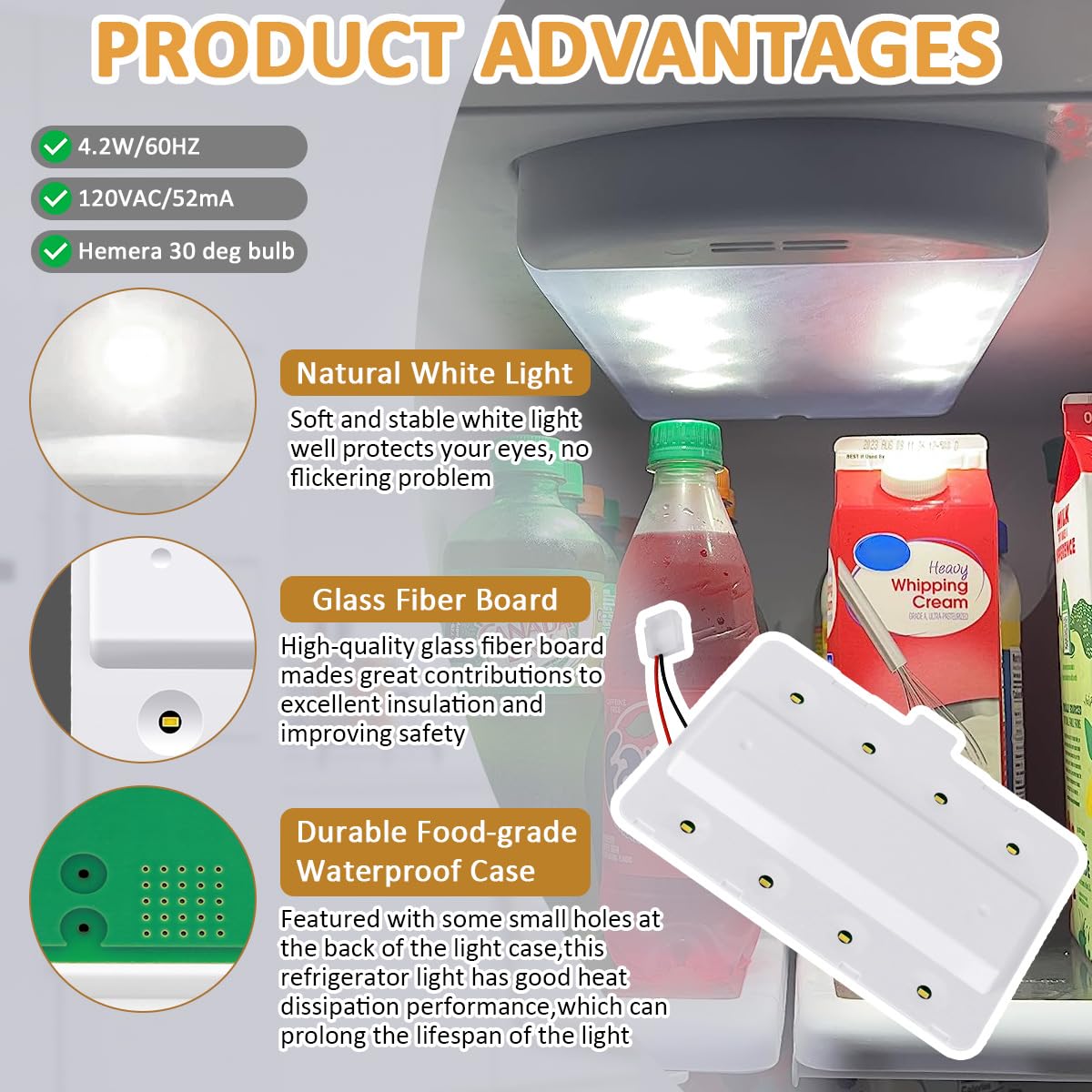 Snapklik.com : W11043011 Refrigerator LED Light Module Freezer Light ...