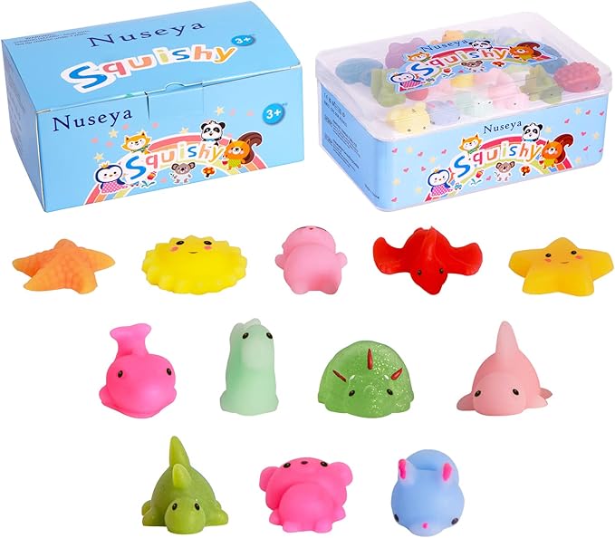 Amazon.com: Nuseya Mochi Squishy Toys 30pcs No Duplicates Kawaii Bulk ...