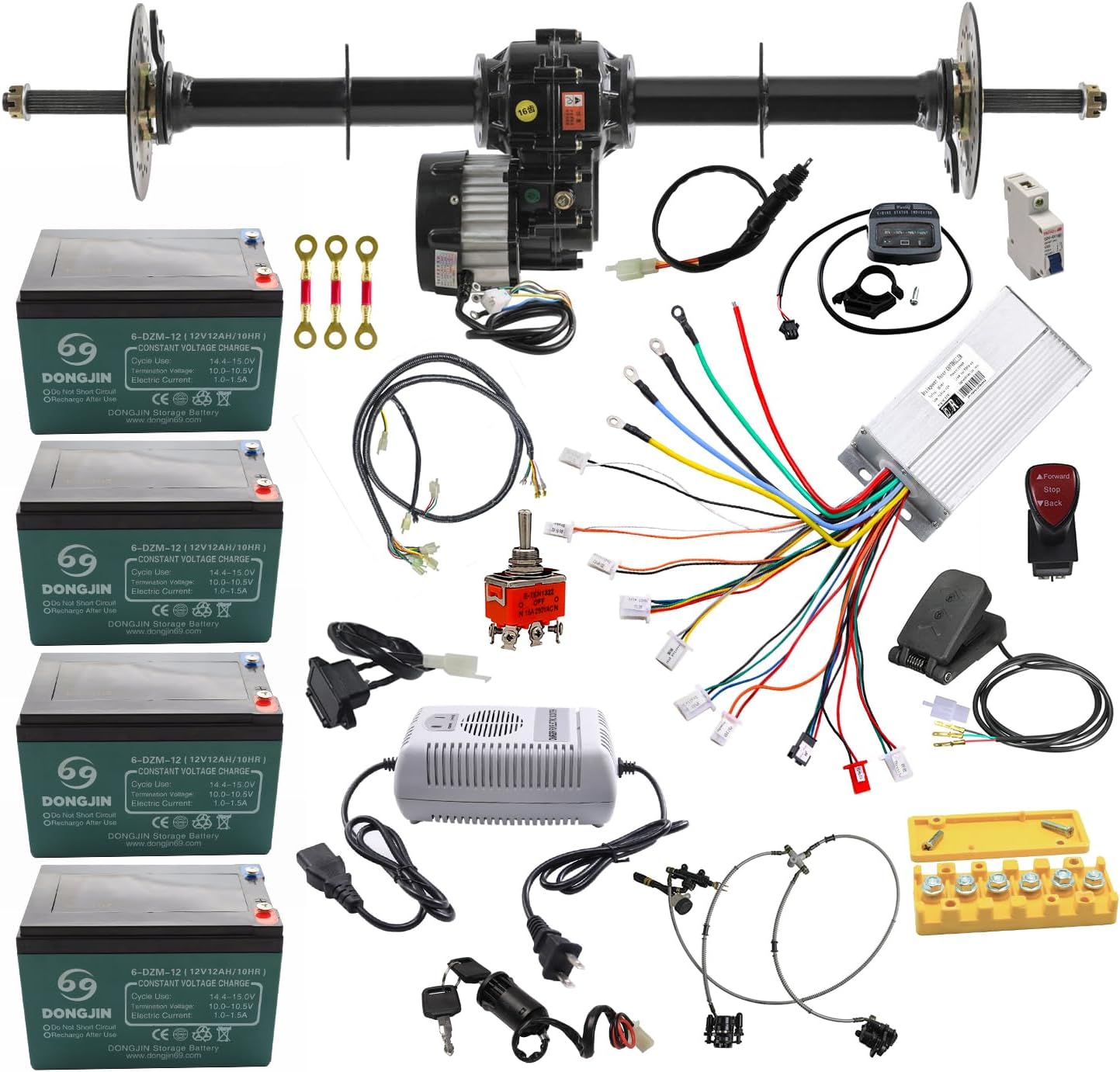 Amazon.com: WPHMOTO 40'' 1020mm Rear Axle Kit 48V 1000W Electric Motor ...