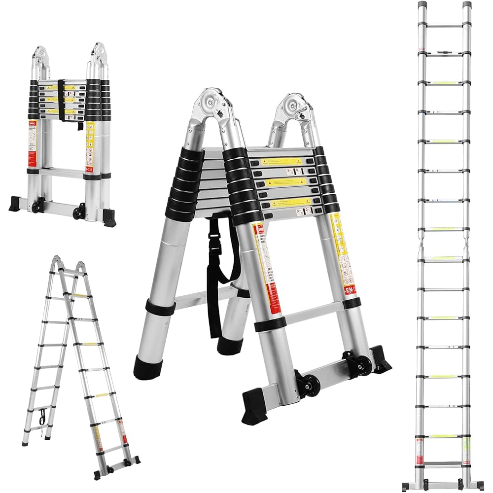 $24/mo - Finance BOWEITI Telescoping Extension Ladder, 16.5FT ...