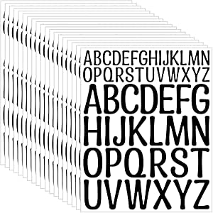 Amazon.com: 35 Sheet 1820 Pcs Black Letter Stickers, 2+1 Inch Big Font ...