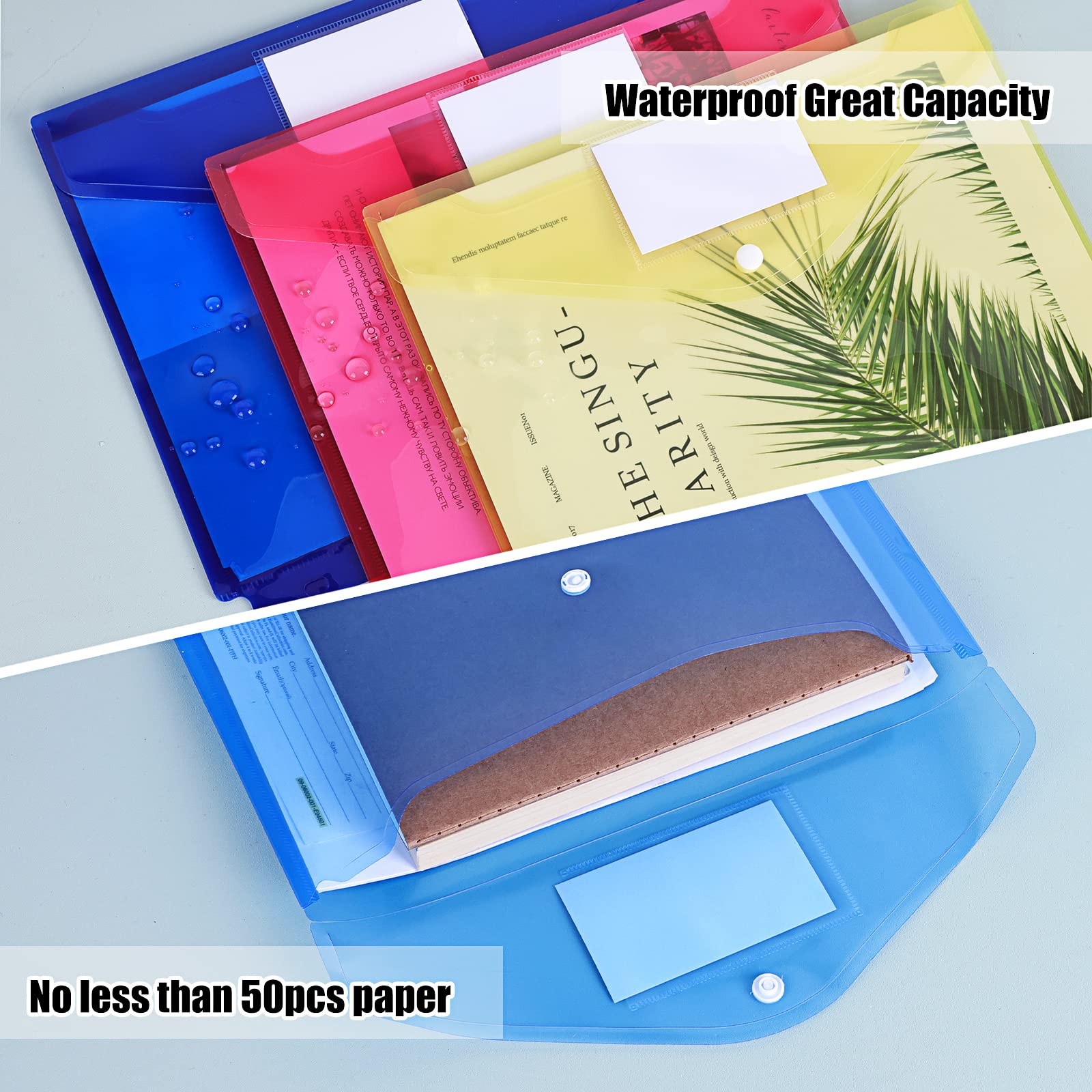 Snapklik.com : EOOUT 30pcs Binder Folders, Binder Pocket For 3 Ring, 10 ...