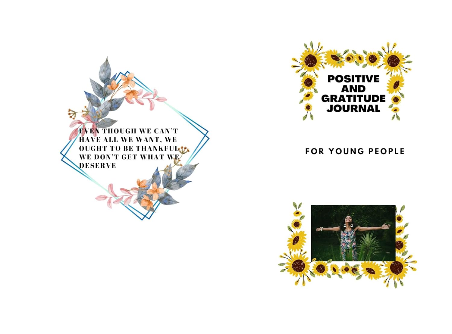 Amazon.com: POSITIVE AND GRATITUDE JOURNAL FOR YOUNG PEOPLE: 120 Pages ...