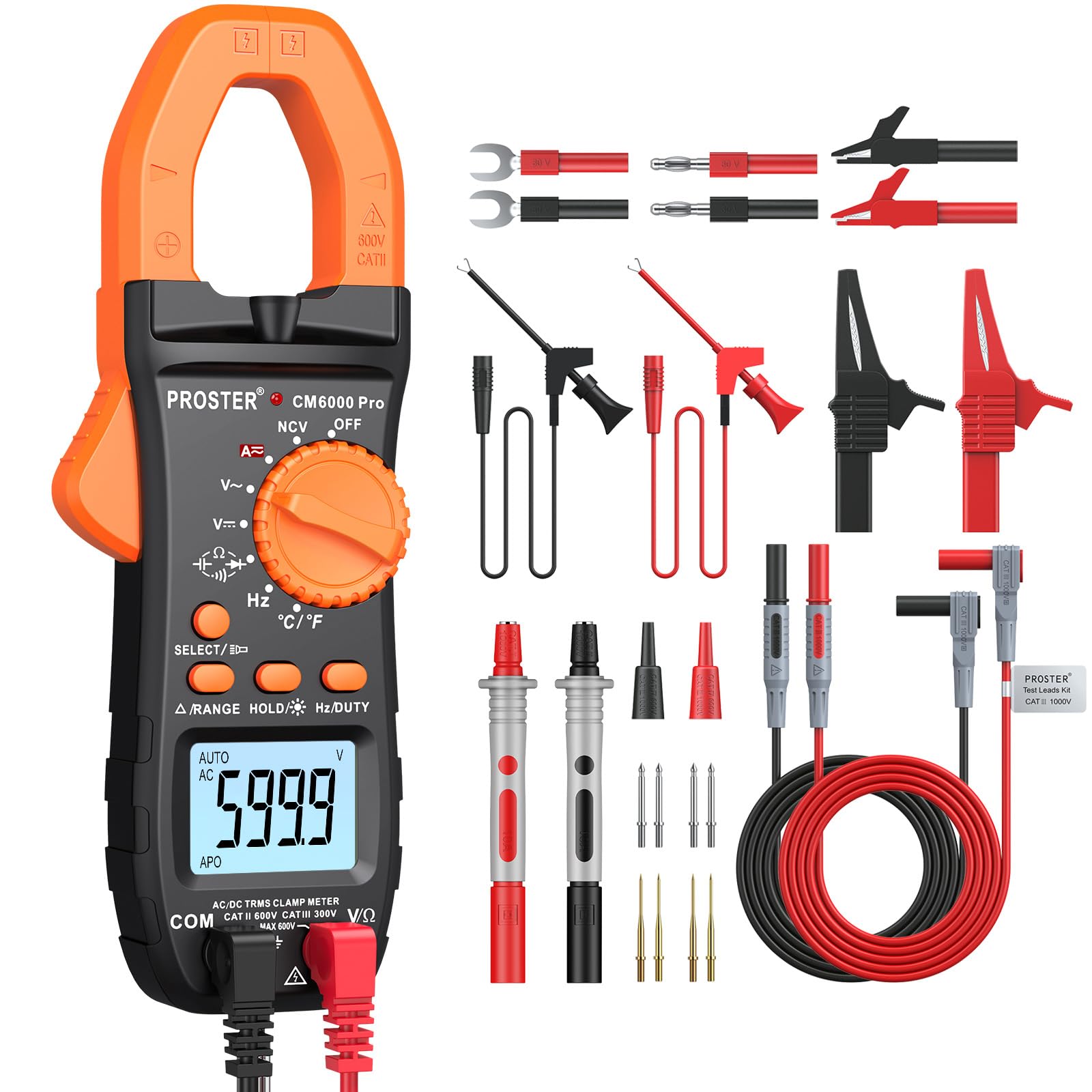 Amazon.com: Proster Multimeter Test Lead & Clamp Meter : Industrial ...