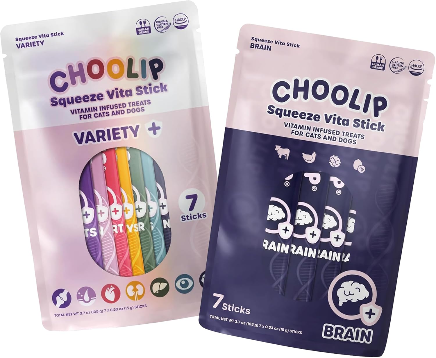 Amazon.com : Choolip Bundle | Variety + Brain Pouches. 14 Squeeze Vita ...