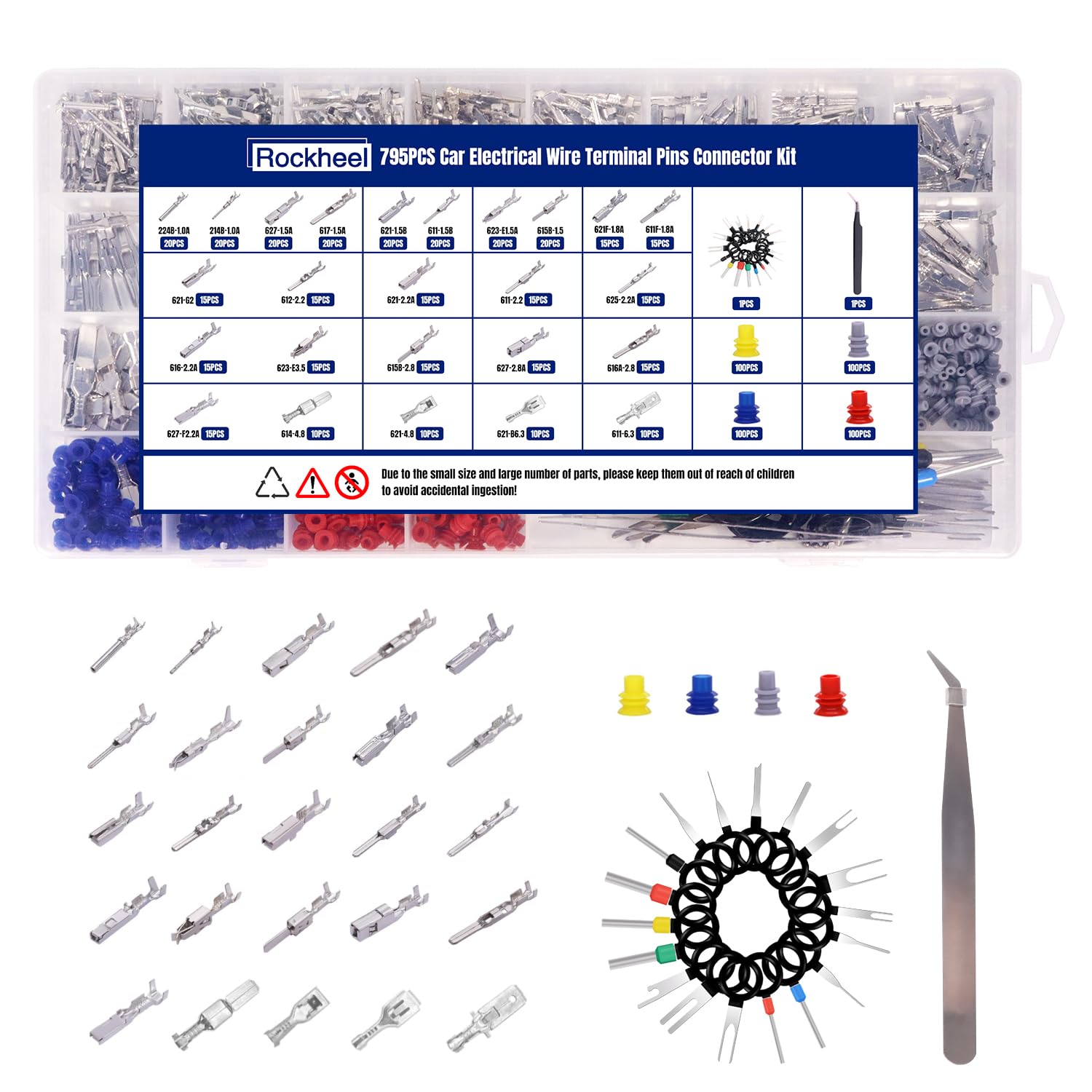 Amazon.com: 795PCS Car Electrical Wire Terminal Pins Connector Kit ...