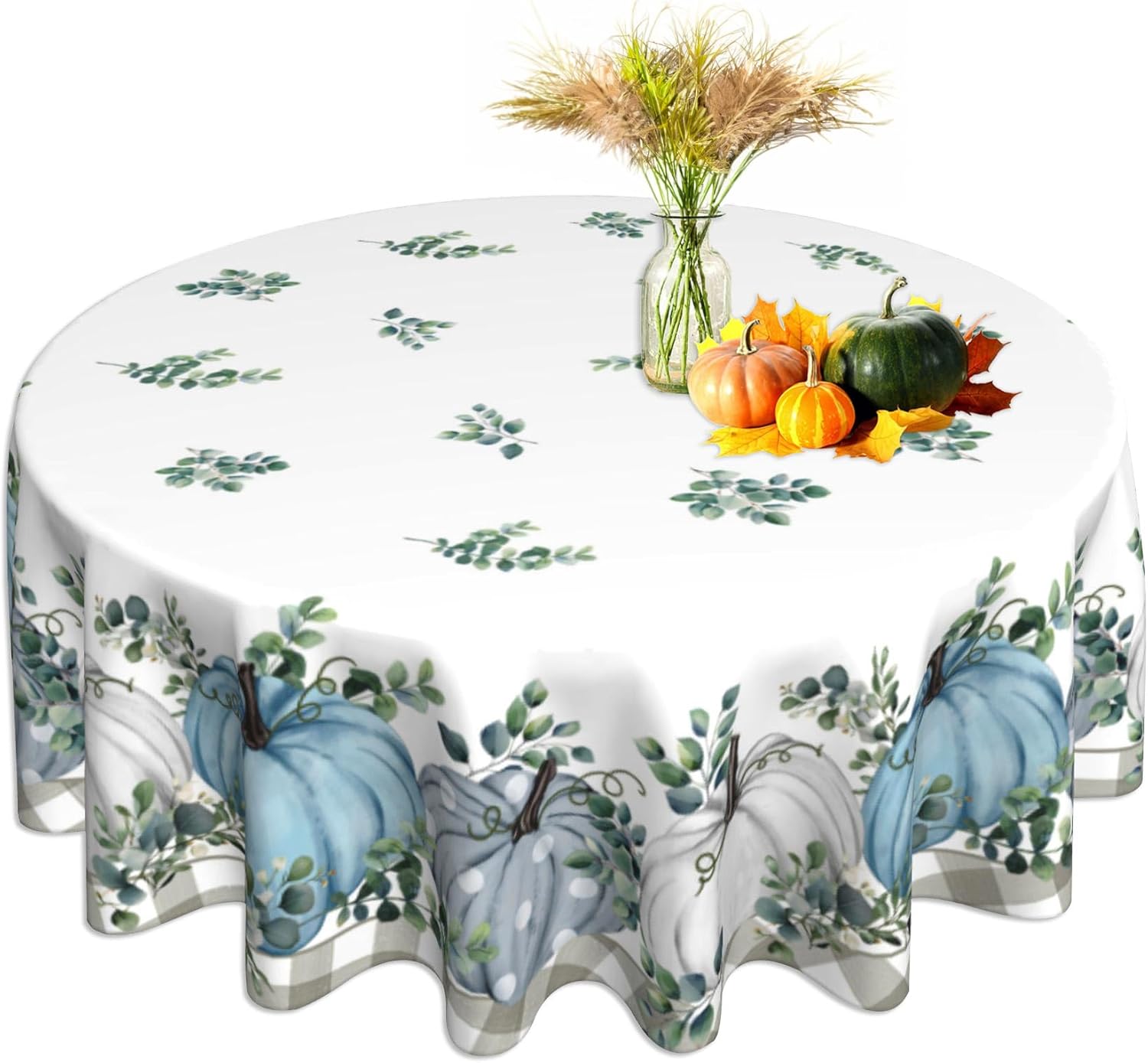 Amazon.com: KORVITA Fall Round Tablecloth 60 Inch Thanksgiving Autumn ...