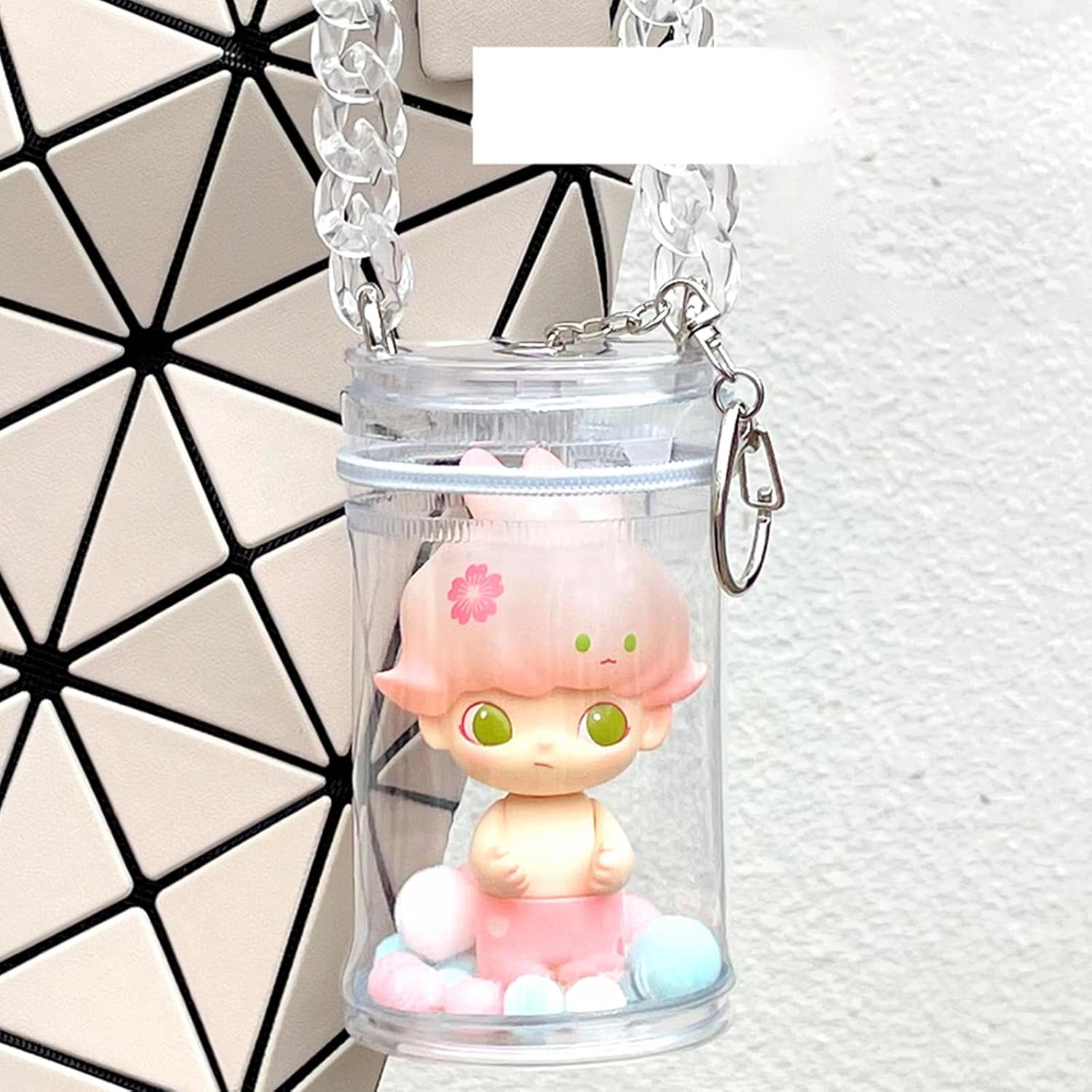 Amazon.com: GNATAPIAY Clear Figure Display Bag with Keychain for ...