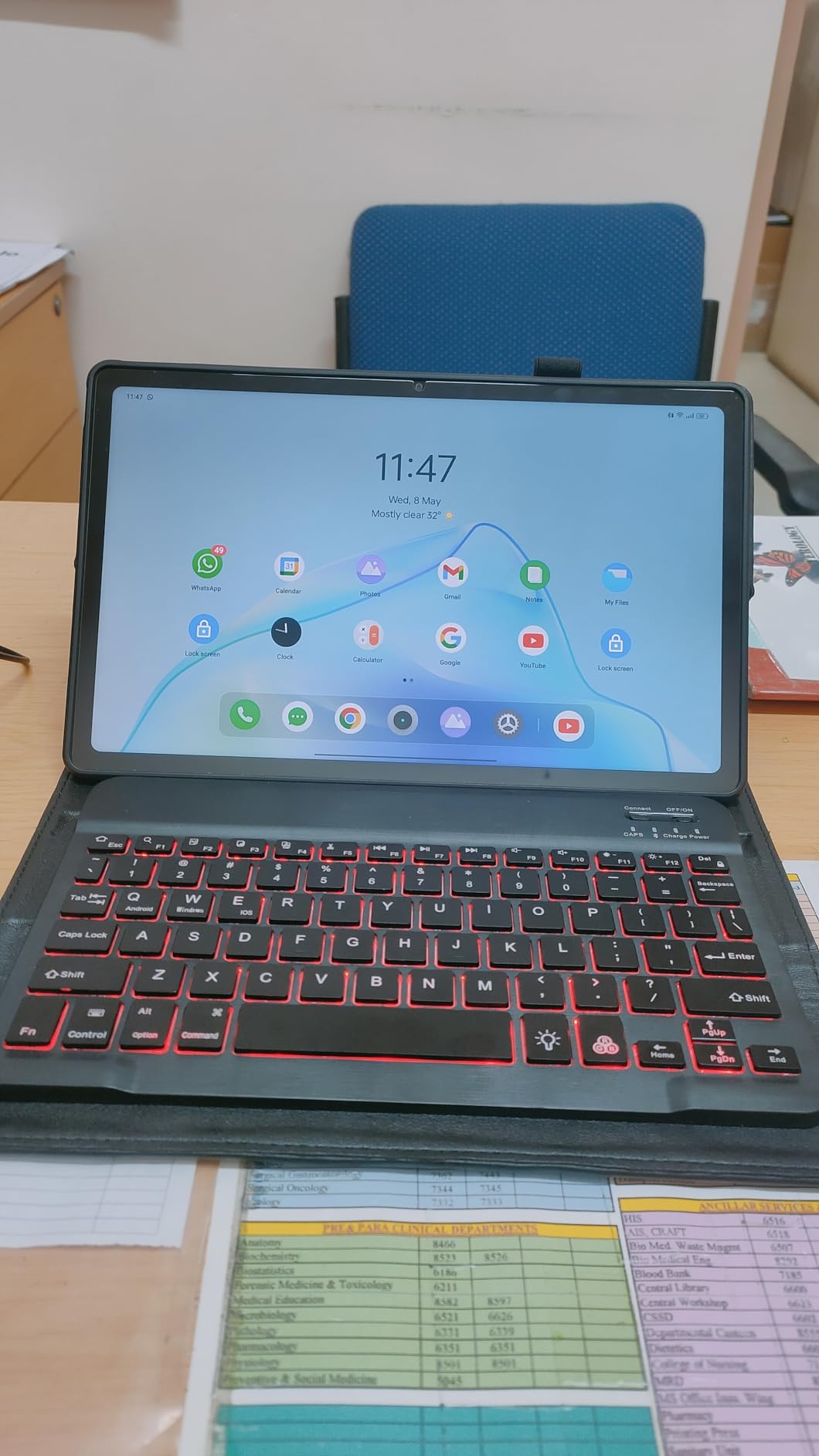 HOM Tri Fold Detachable Wireless Bluetooth Keyboard with Trackpad ...