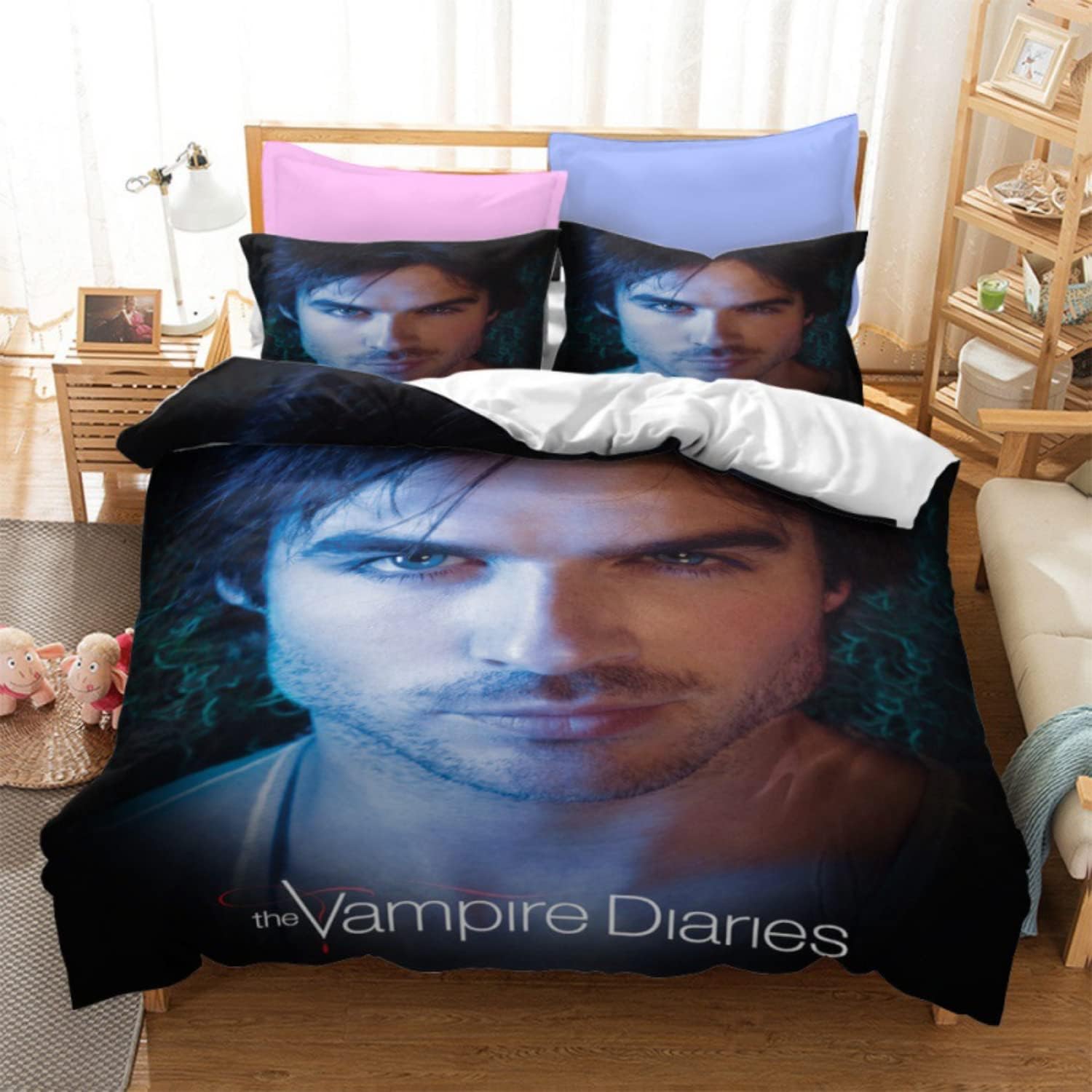 Damon Salvatore Bedding Set, The Vampire Diaries Duvet Cover Set, 3 ...