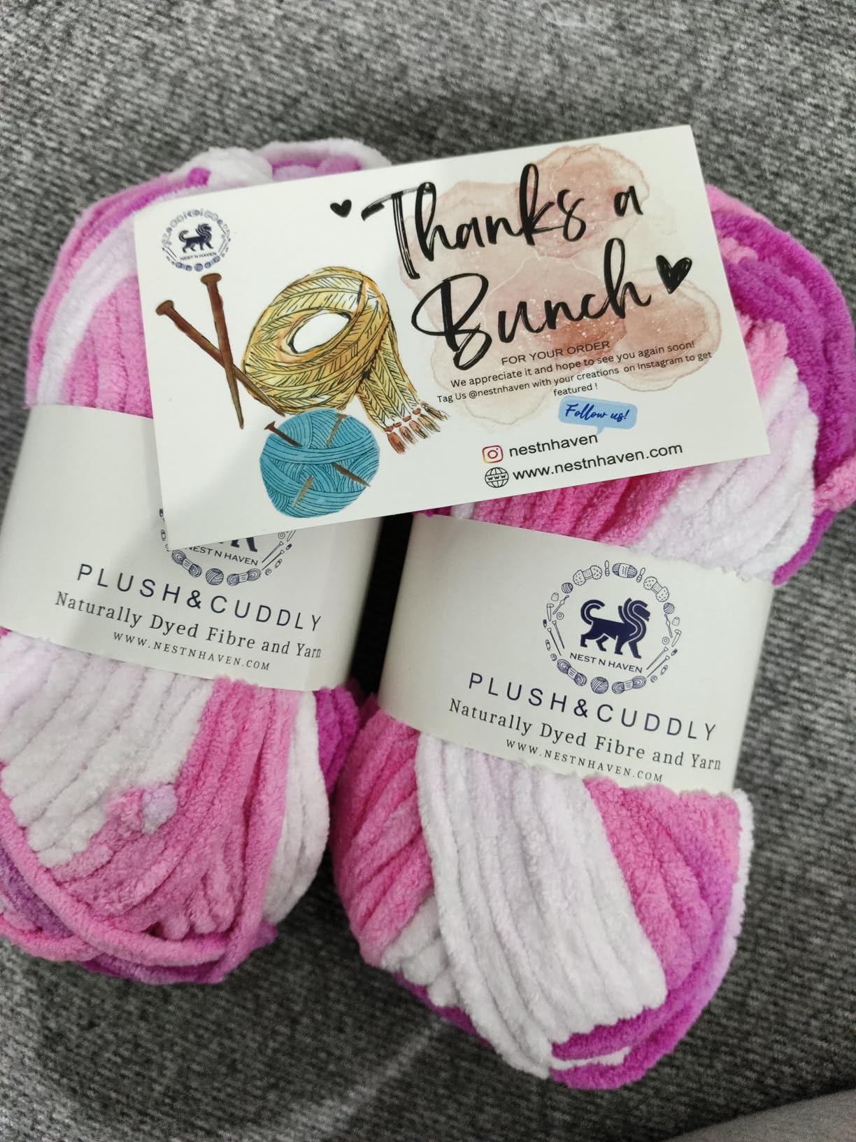 NESTNHAVEN, Wool, Plush & Cuddly, Chenille Yarn Supersoft Knitting Wool ...