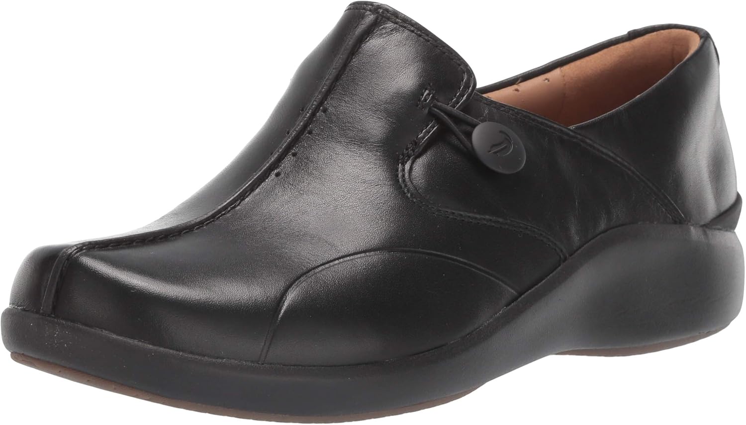 Amazon.com | Clarks Women's Un.Loop 2 Walk Loafer, Black Leather, 060 ...