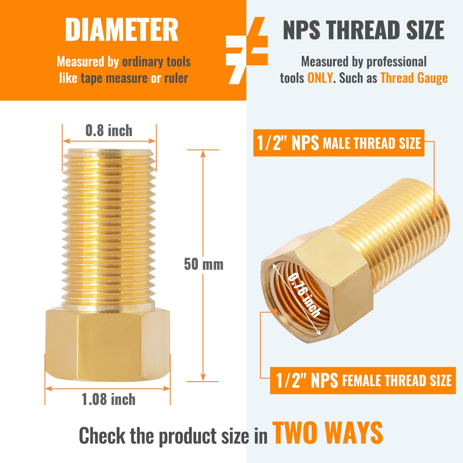 Snapklik.com : SUNGATOR 1/2 Male To Female Brass Pipe Extension ...