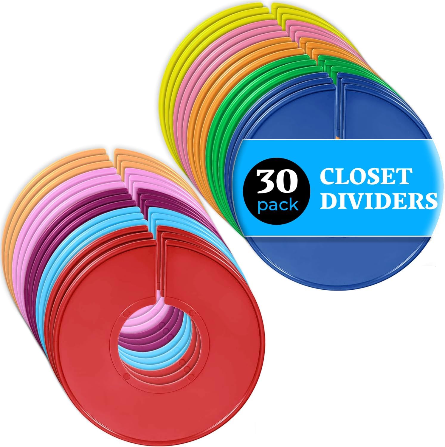 Amazon.com: AMT 40 Pack Closet Dividers, Clothing Dividers, Round ...