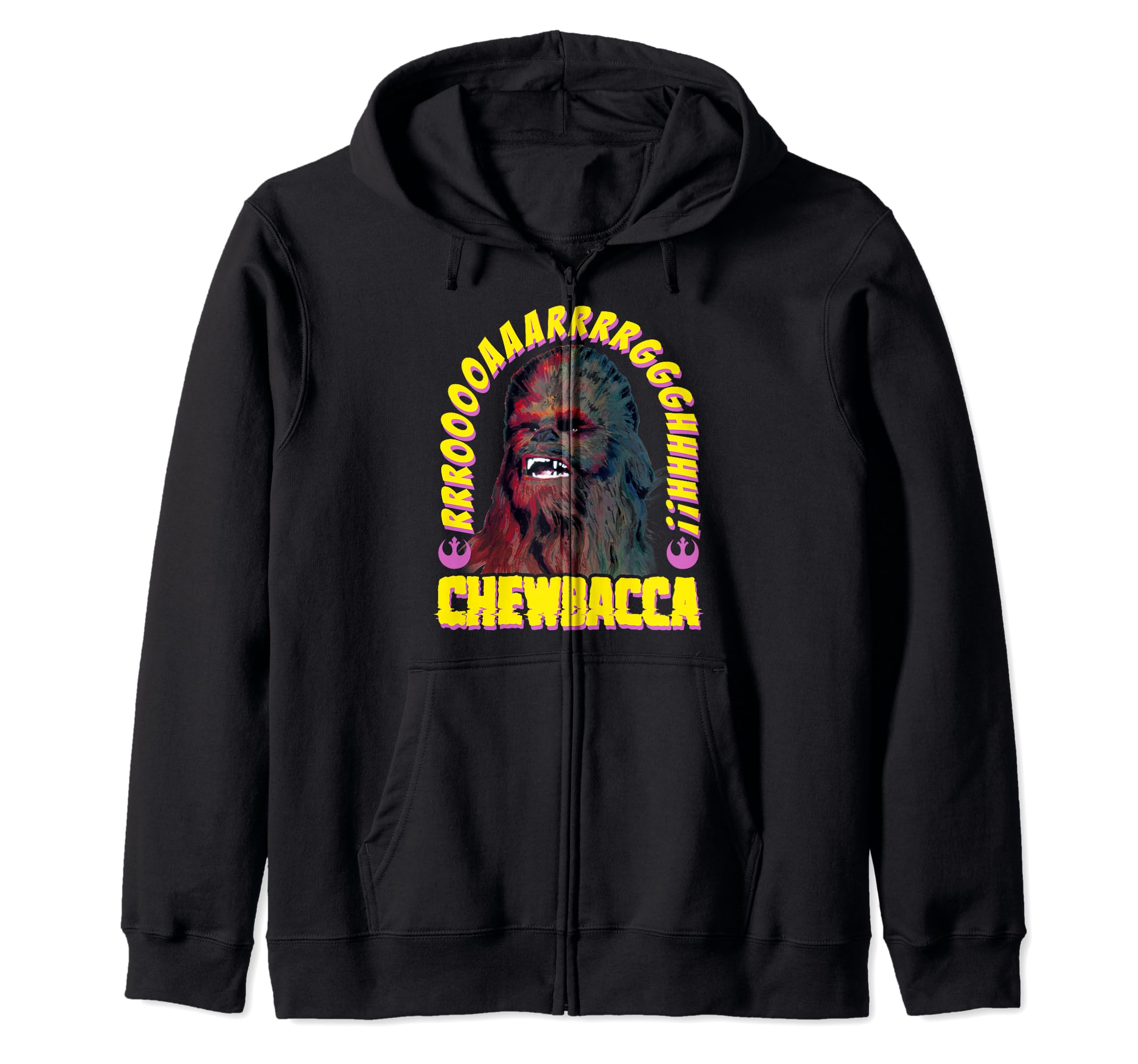 Amazon.com: Star Wars Chewbacca Wookie Roar Poster Zip Hoodie ...