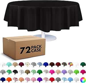 Amazon.com: Grandipity Black 84" Decorative Round 72 Pack Premium ...