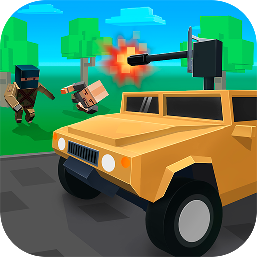 Pixel Road of Combat 3D: Machine Gun Simulator | Death Race Shooting Blocky Car Wars Challenge ...