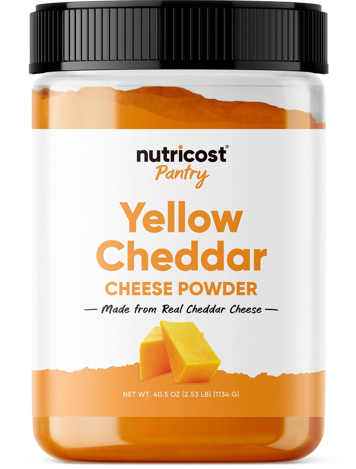 Amazon.com: Nutricost Pantry Yellow Cheddar Cheese Powder (2.5 Pounds ...