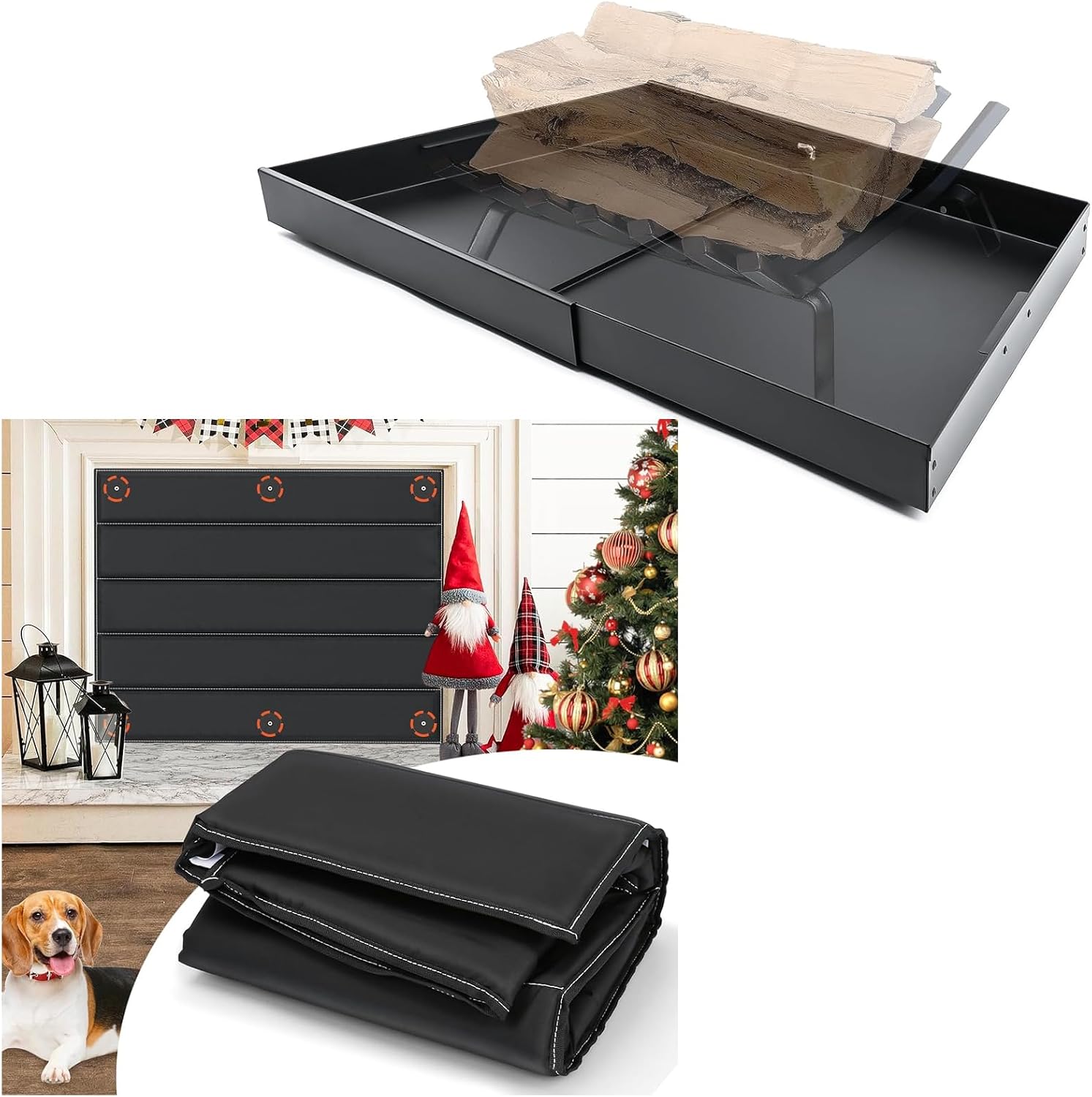 Amazon.com: Hisencn Adjustable Fireplace Tray Ash Pan and Fireplace ...