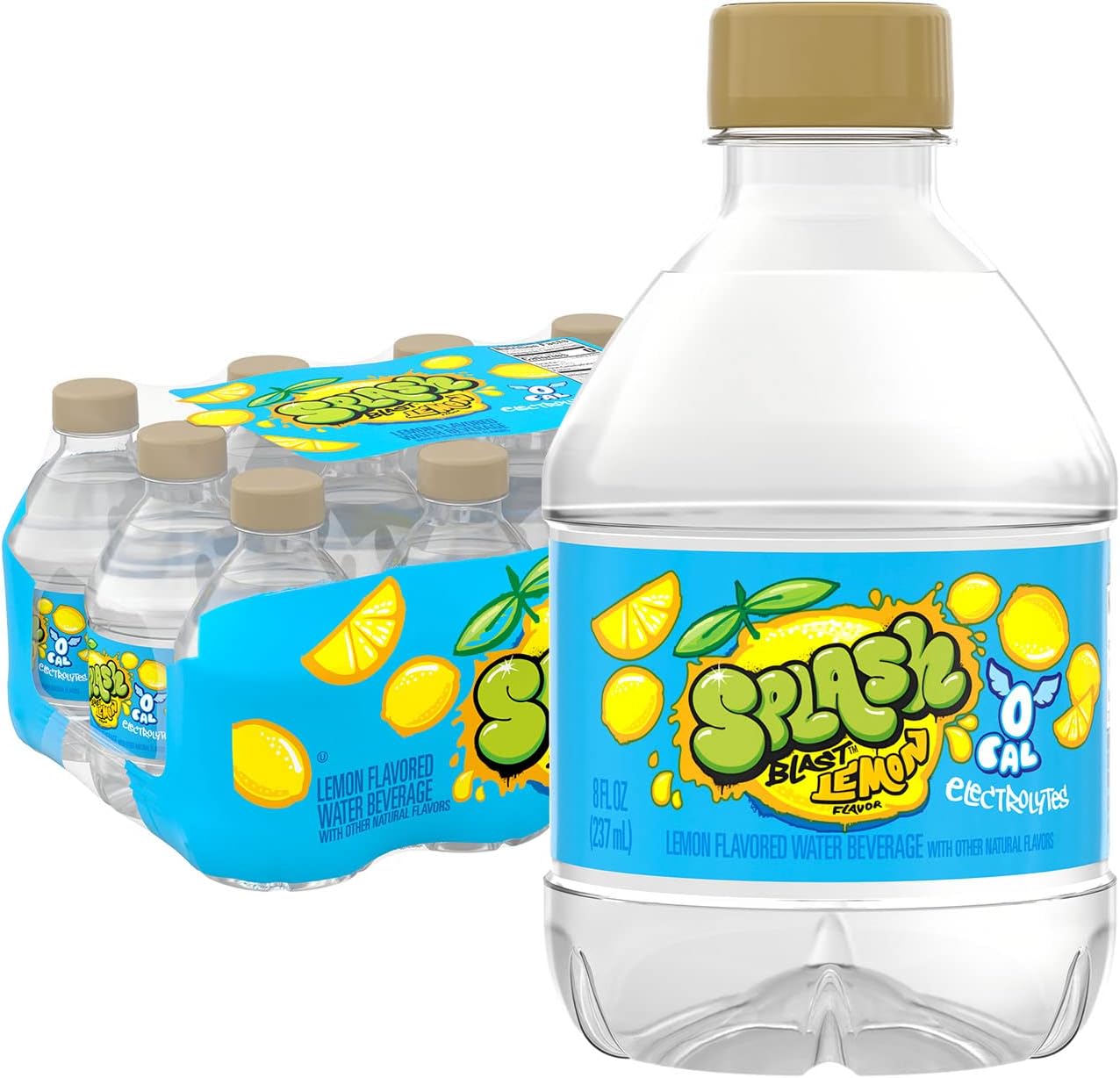 Amazon.com: Splash Refresher Lemon Flavored Water, 16.9 Fl Oz, Plastic ...