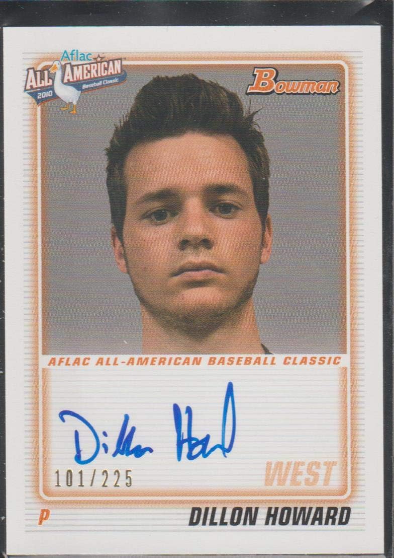 Amazon.com: 2010 Bowman Dillon Howard Aflac West 101/225 Autographed ...