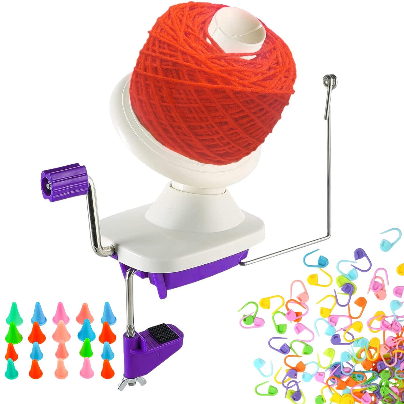 Amazon.com: Yarn Ball Winder, Hand Operated Purple Ball Winders for ...