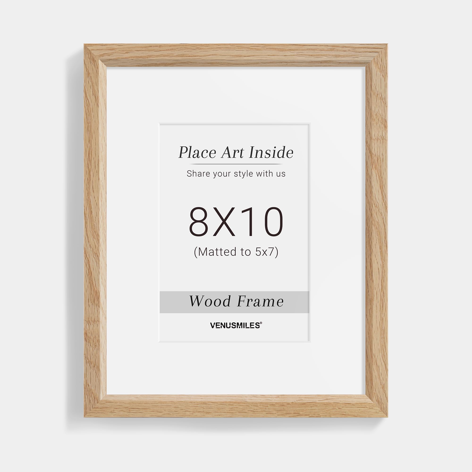 Amazon.com - Venusmiles 8x10 Picture Frame Natural Solid Oak Photo ...