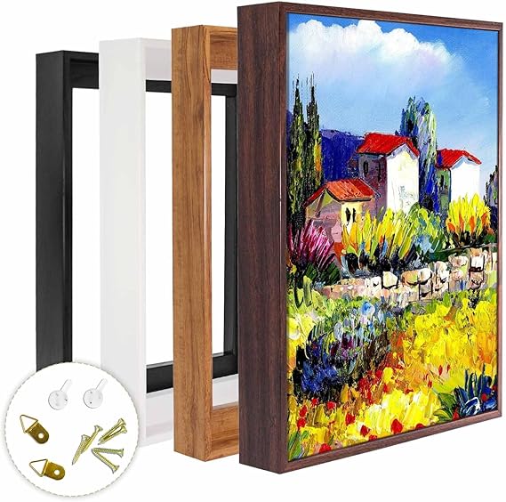 Amazon.com: B.B.F MAKE Canvas Floating Frame, Wood-Look Floater Frames ...