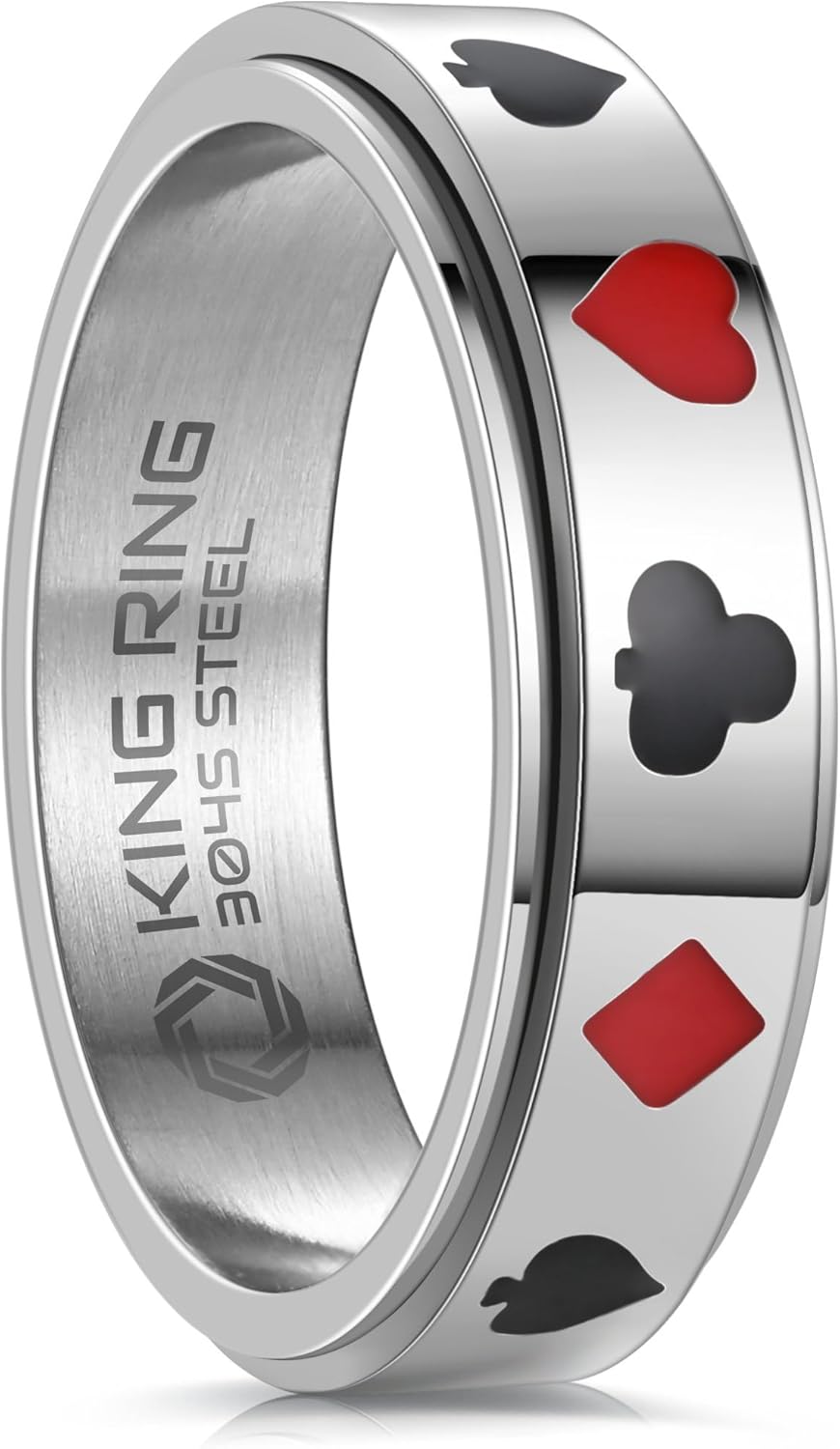 King Ring 6mm Spinner Ring – Ultra Comfort Rings for Men & Women K49 ...