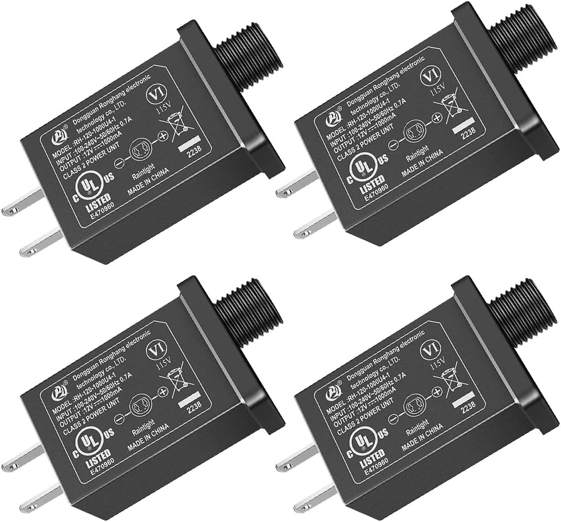 Amazon.com: 4PCS Replacement Yard Inflatable Adapter, 12V 1A Class 2 ...