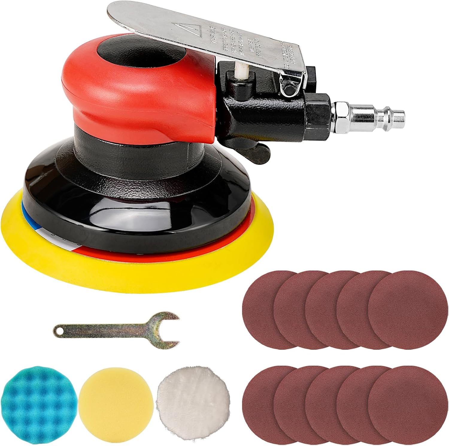 5" Air Random Orbital Sander Pneumatic Palm Sander Da Sander for Wood ...