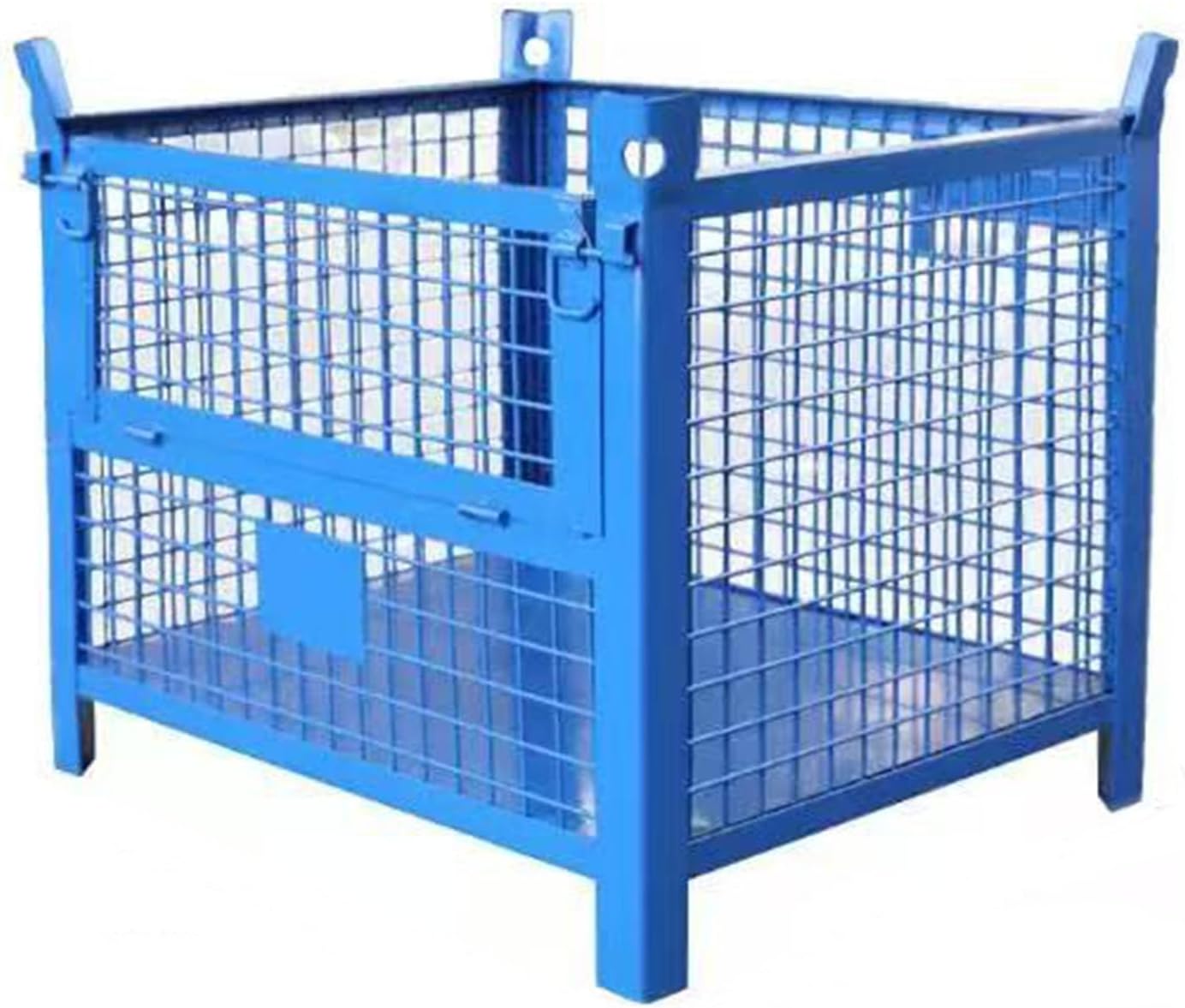 Metal Storage Bin Heavy Duty Collapsible Steel Crate for Scrap, Waste ...