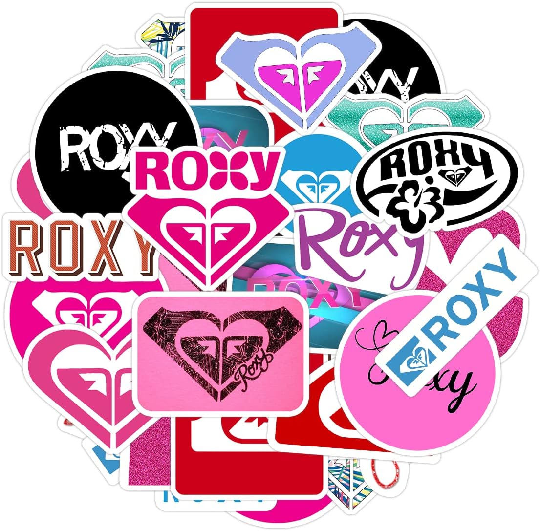 Amazon.com: 20 Pcs Stickers Pack Roxy Vinyl Colorful Waterproof ...