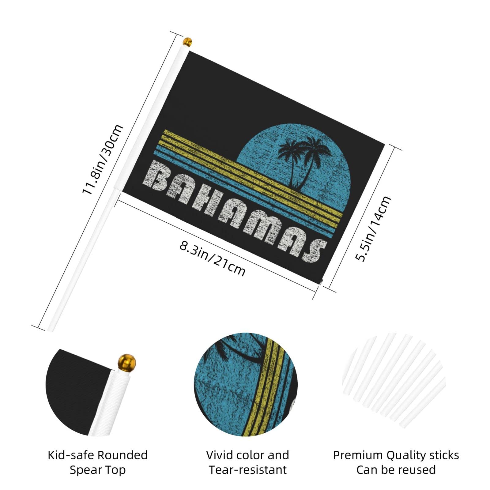 Bahamian Flag 50 Pack Hand Held Small Mini Flag Bahamas Flag Stick Flag ...