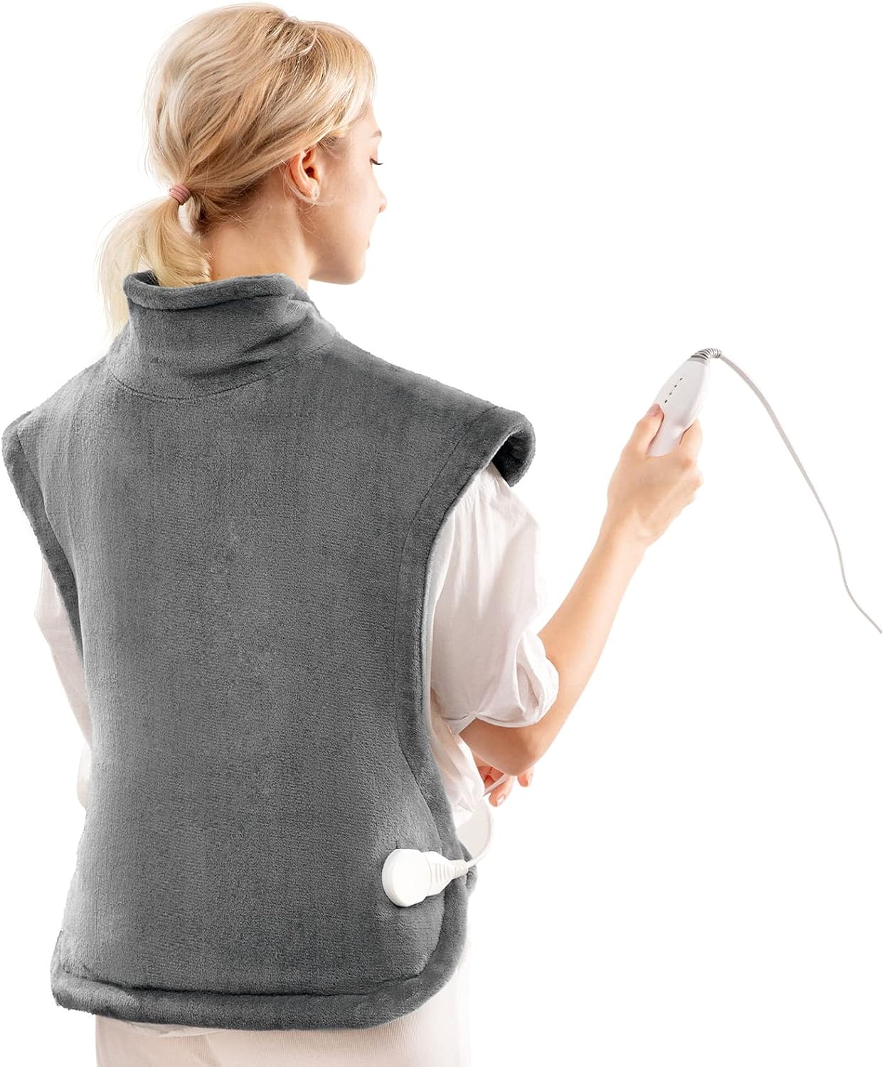 Electric Heating Pad Warm Back Wrap with 4 Levels Temperature Settings ...