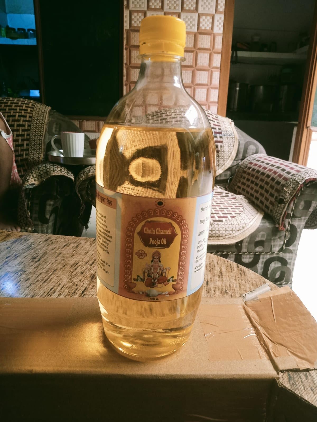 DevPusp Chola Chameli Pooja Oil - Jasmine Scent, 1000 ML for Hawan ...