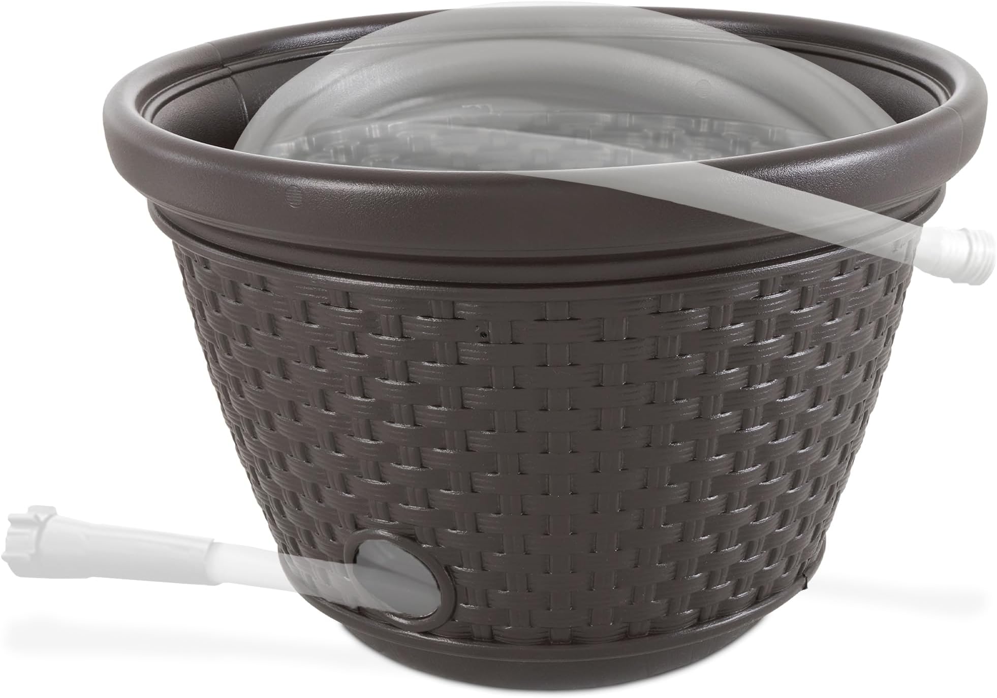 Amazon.com: LifeSmart Decorative Garden Hose Storage Holder Pot with ...