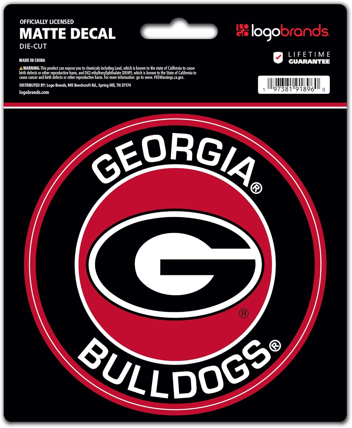 Amazon.com: Georgia Bulldogs NCAA Team Logo Vinyl Sticker–Officially ...