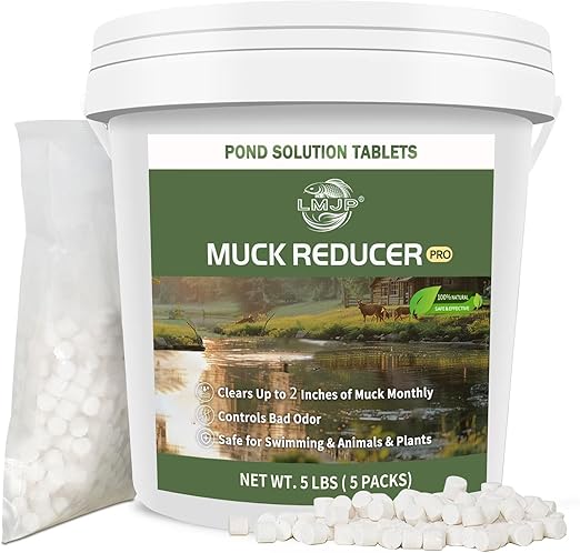 Amazon.com : LMJP Muck Reducer - 5LB Natural Sludge Solution Tablets ...