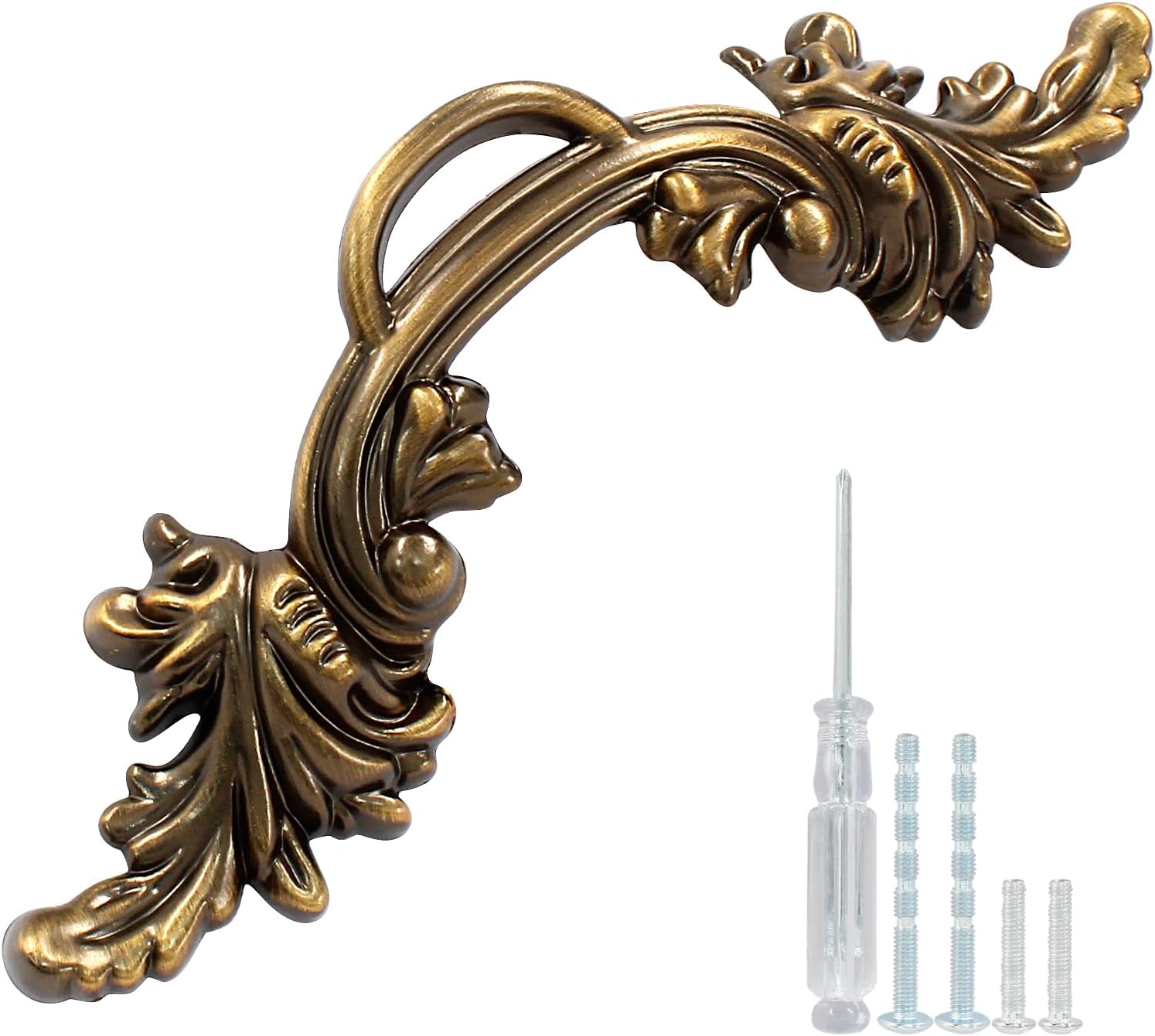 Biaungdo 6 Pcs Vintage Cabinet Pulls Handles, Shabby Chic Drawer ...