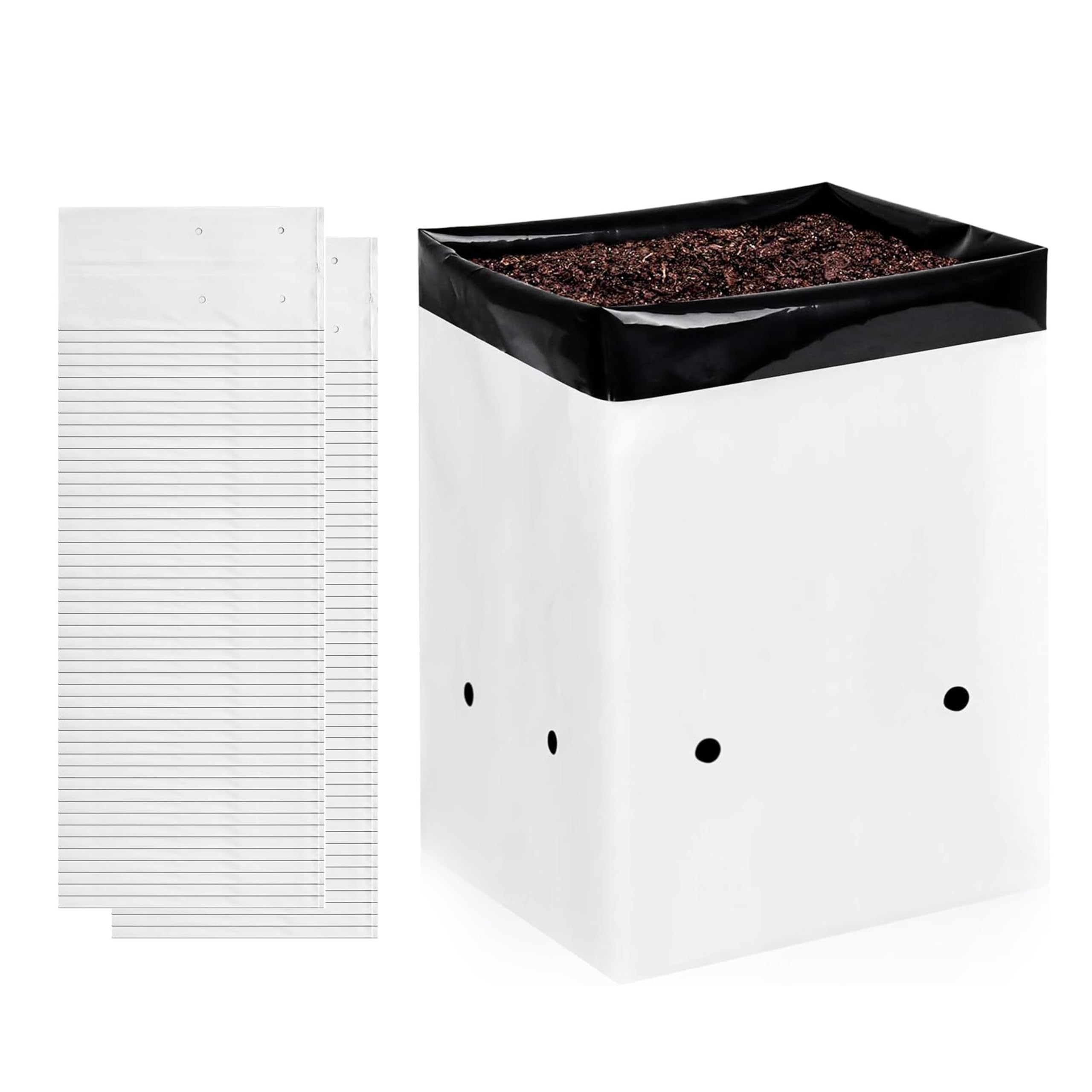Snapklik.com : 100 Pack 1 Gallon Grow Bags, Black And White Panda Film ...